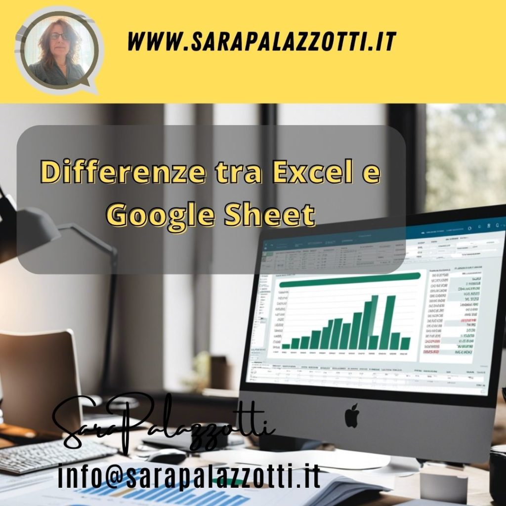 Differenze tra Excel Web e Google Sheet, fogli di calcolo - Sara Palazzotti
